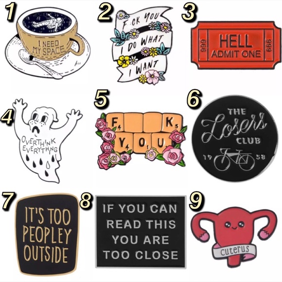 Jewelry | Iconic Meme Pins Set | Poshmark